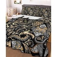 Abstract Flowers Quilts Bedding Set King Size Retro Paisley Floral ...