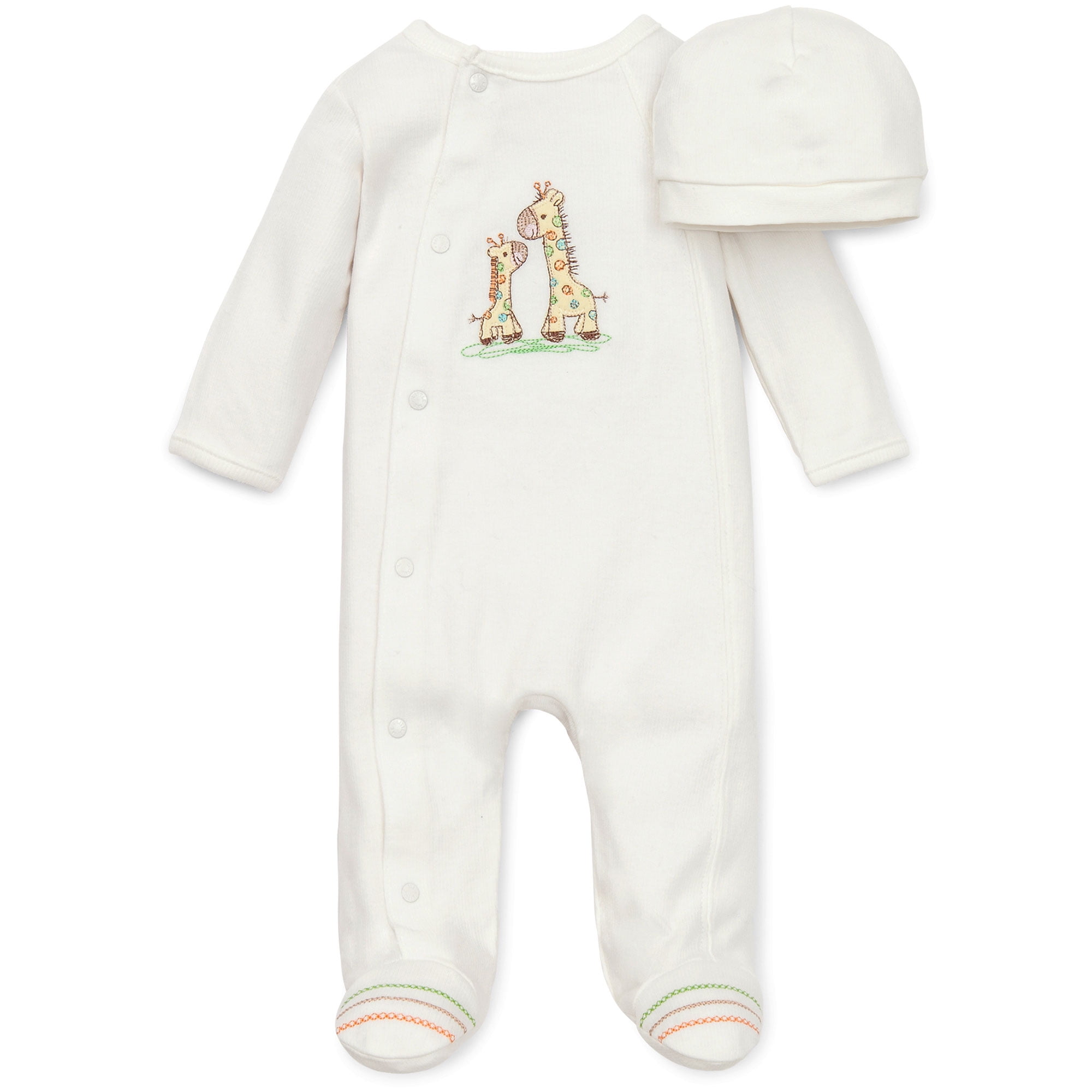 LTM Baby - Giraffe Friend Snap Front Footie Pajamas with Hat For Baby ...