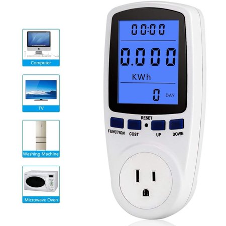 Electricity Usage Monitor Plug, Digital Power Monitor Meter Power Watt ...