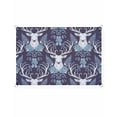Elk Head Sun Shade Sail 8'X10' Animals Classical Floral Pattern Navy ...