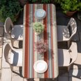 Boho Ethnic Fitted Rectangle Tablecloth 32" x 96" Pastoral Style Lines ...