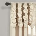 Lush Decor Ruched Waterfall Linen Window Panel - Dark Linen -Single- 84 ...