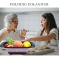 Collapsible silicone colander and strainer [2 piece set], 7.8 inches to ...