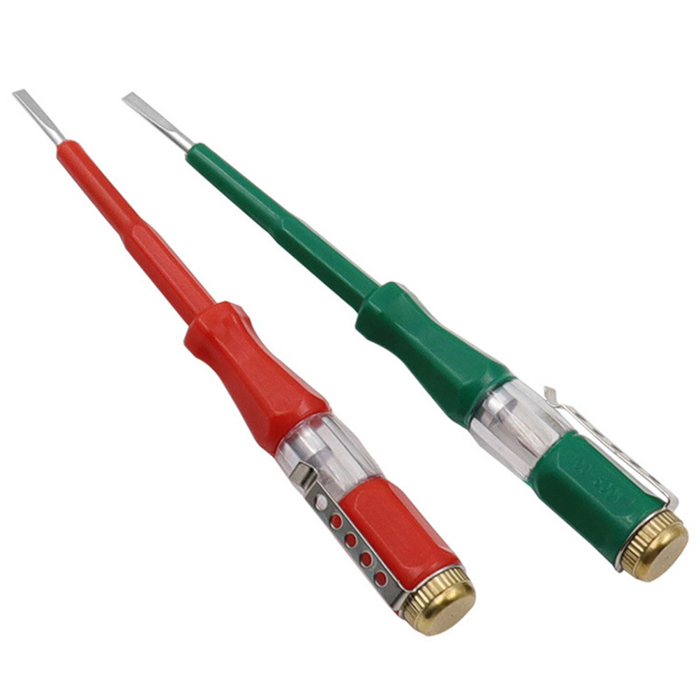 Buy Brass Cap Electric Test Pen One-Word Screwdriver Test Electric Pen ...