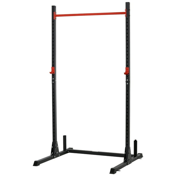 Soozier Adjustable Barbell Power Rack Squat Stand Strength Training ...