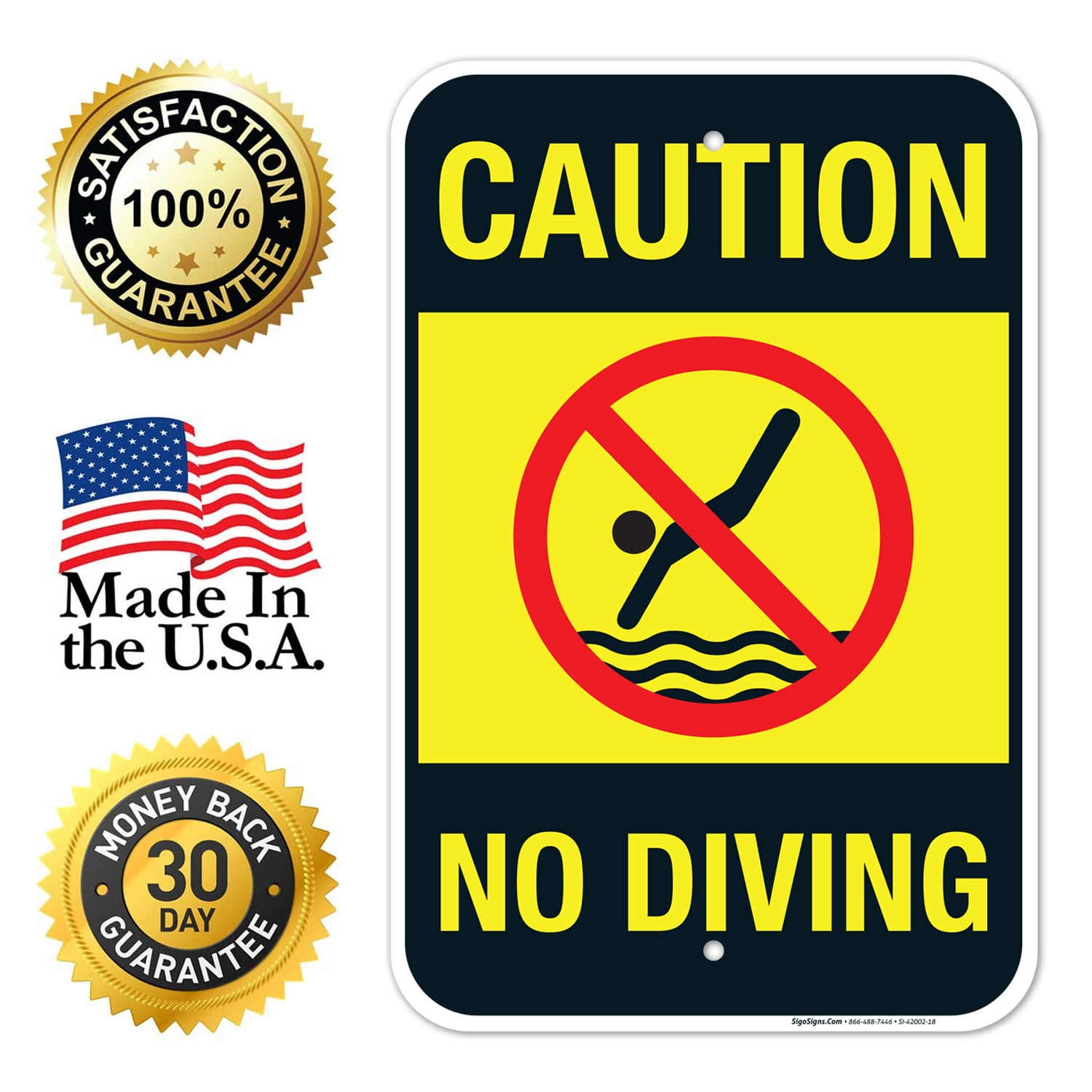 No Diving Sign