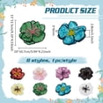 8Pcs 8 Styles Polyester Clothing Patches Flower Mixed Color 110~115x100 ...