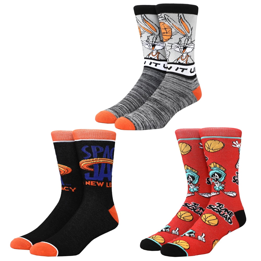 Space Jam New Legacy basketball Casual Crew Socks for Men 3-Pack ...