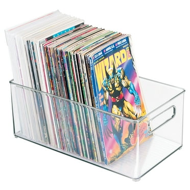 Super Stacker File Box-14.5"X10.5"X11.25" Clear/Blue Handles - Walmart.com