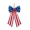 10 Inch Independence Day Bow Decoration, Red White Blue Patriotic Bows ...