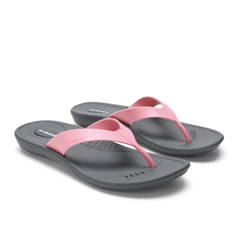 Okabashi Breeze Women's Flip Flops-Slate/Blossom-S - Walmart.com