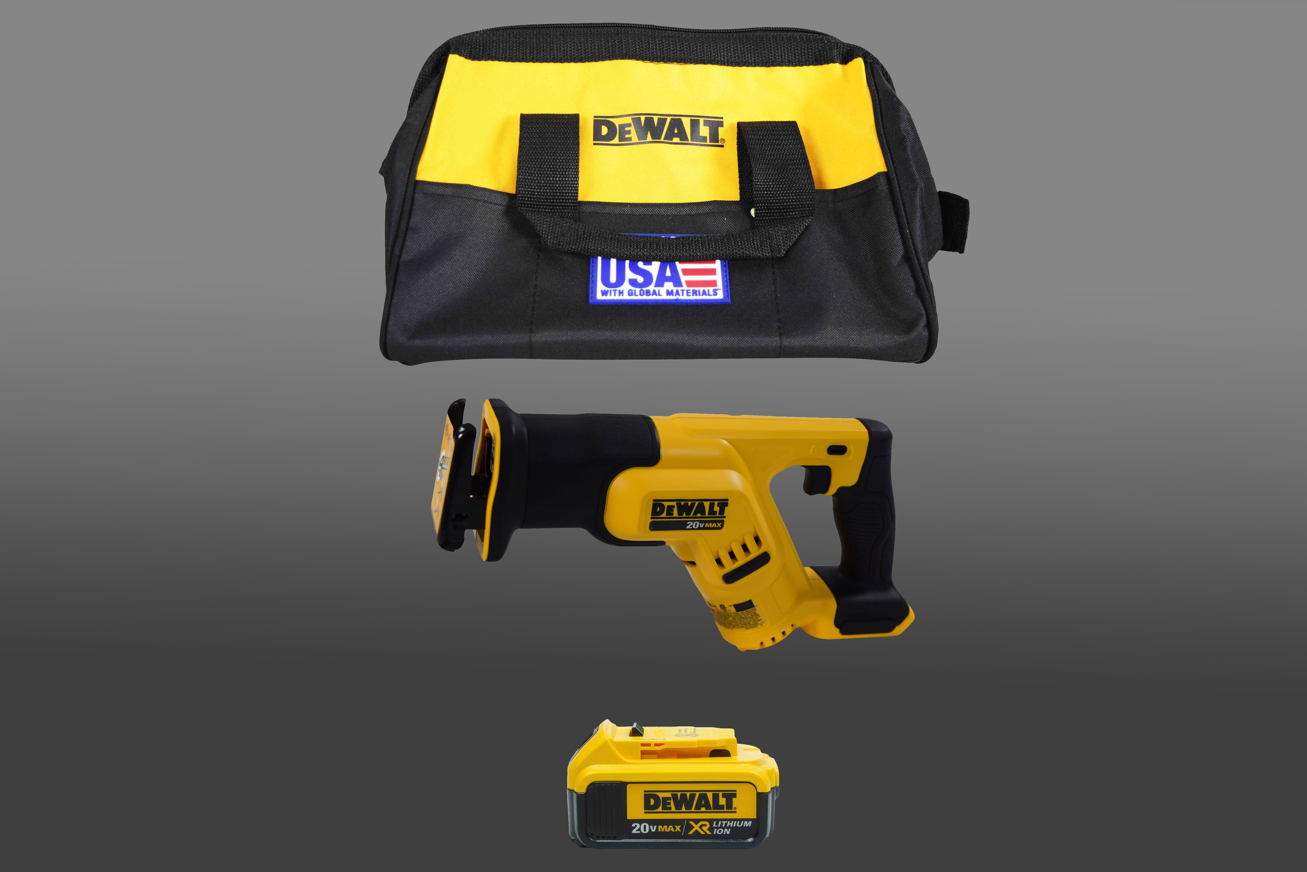DeWALT Max 20V Compact Cordless Reciprocating Saw DCS387B with 4Ah ...