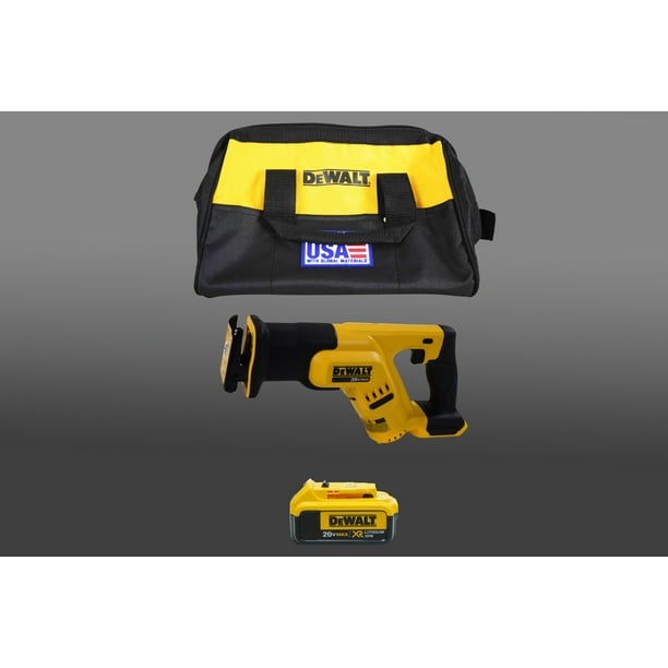 DeWALT Max 20V Compact Cordless Reciprocating Saw DCS387B with 4Ah ...