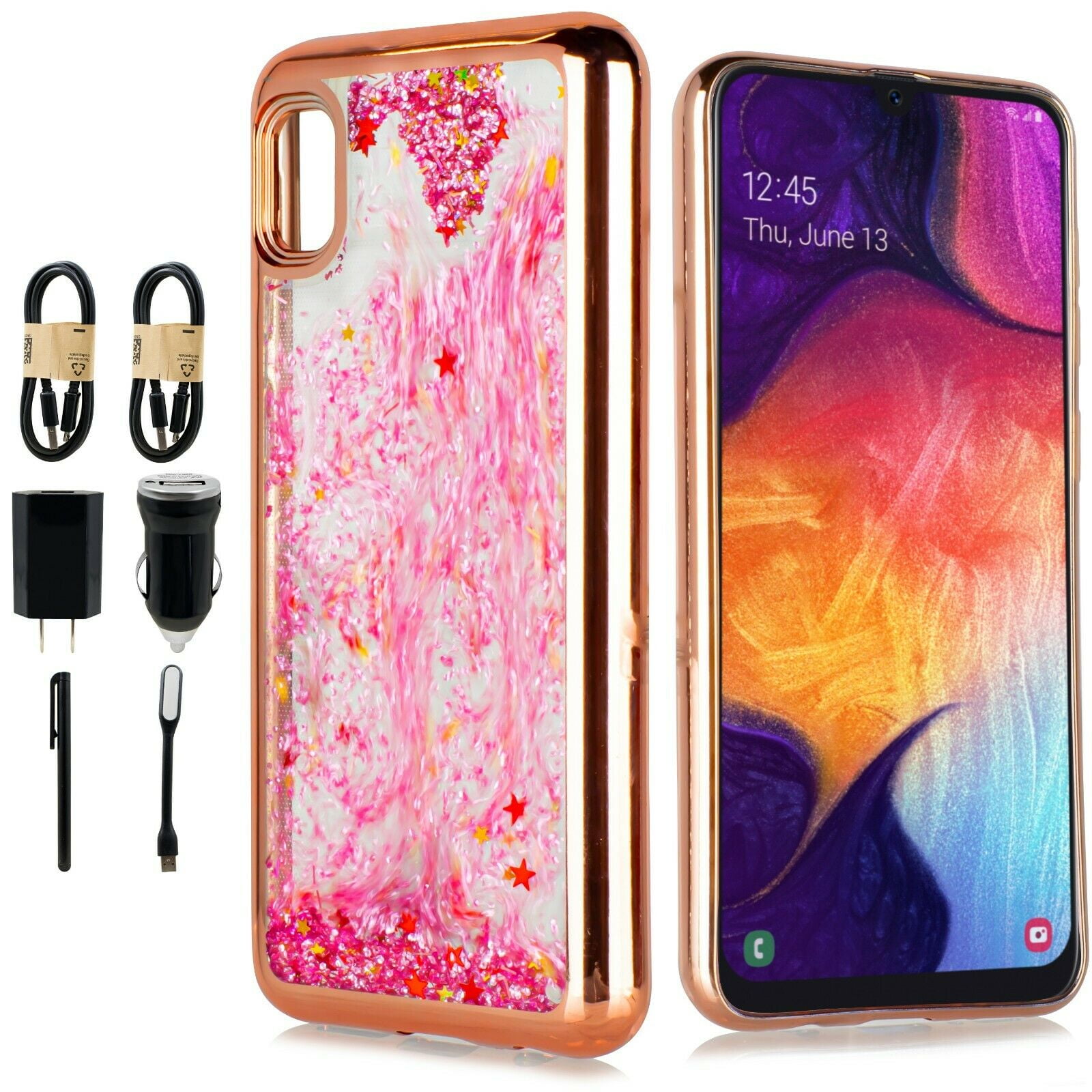 Value Pack + for Samsung Galaxy A10E Case Hybrid Phone Case Glitter ...