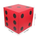 WORGEOUS 3pcs Oversized Dice Box Decorations Giant Paper Dice Cards ...