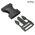 Uxcell Plastic Buckles 16 Pack Quick Side Release Clips Black 25mm ...