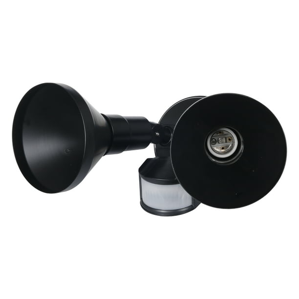 Honeywell Black Dual Head Wired Motion Activated Security Aluminum ...