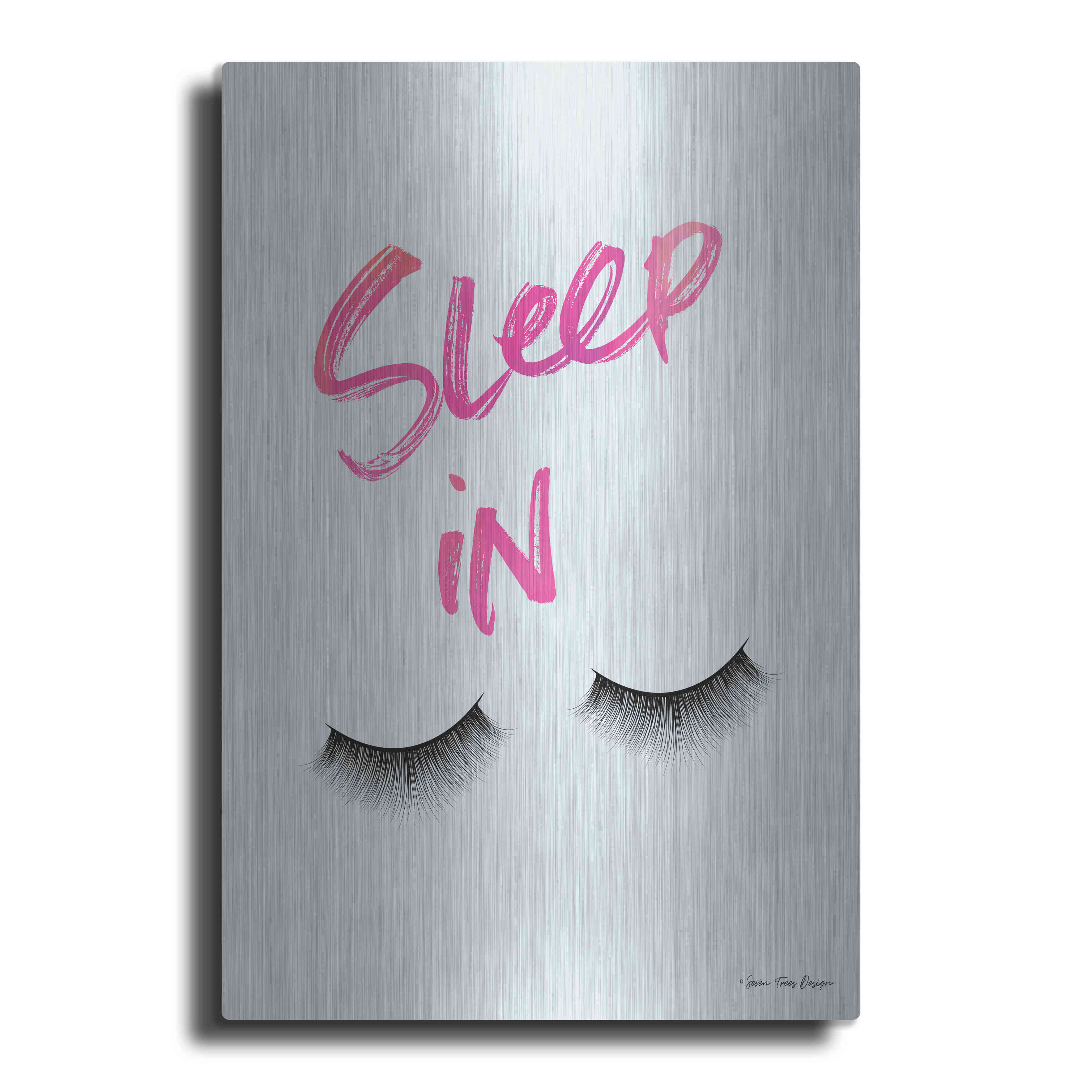 Luxe Metal Art 'Sleep In' by Seven Trees Design, Metal Wall Art, 24"x36 ...