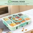 2 Pack Snackle Box Container - Portable 10 Compartment Divided Snack ...