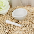 Porcelain Mortar and Pestle Set Kitchen or Laboratory Grinds Powdered ...