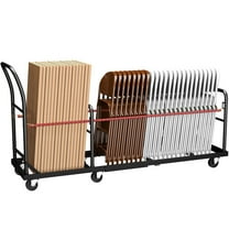 Commercial Folding Chair Storage Cart - Holds 35 Plastic or 15 Wood ...