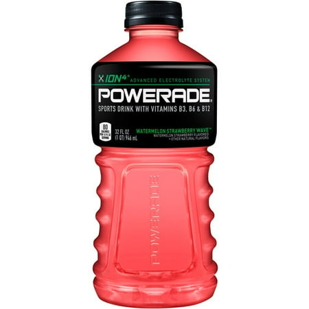 POWERADE ION4 Watermelon Strawberry Wave Sports Drink, 32 fl oz ...