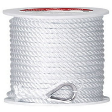 Seachoice Twisted Nylon Rope, White - Walmart.com