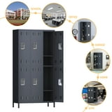 GangMei Metal Storage Cabinet Locker with 6 Doors Large Steel Cabinet ...