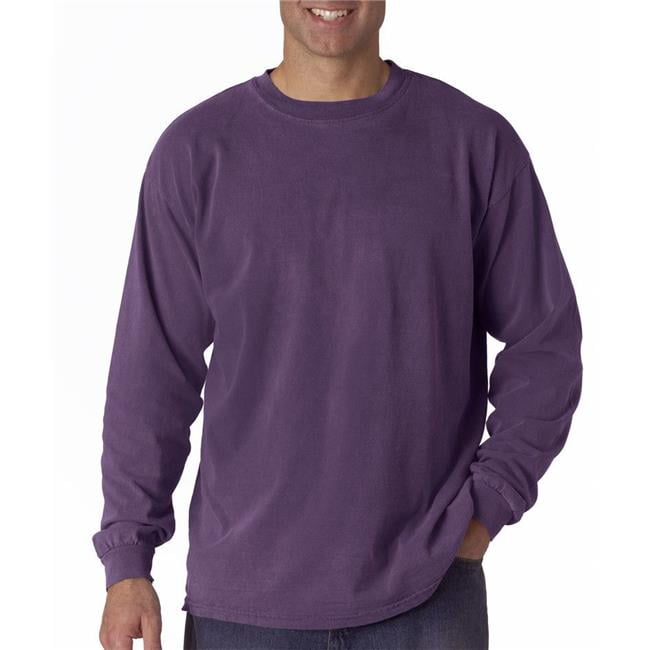 COMFORT COLORS - Comfort Colors 4410-Grape-2X Adult Long Sleeve Pocket ...
