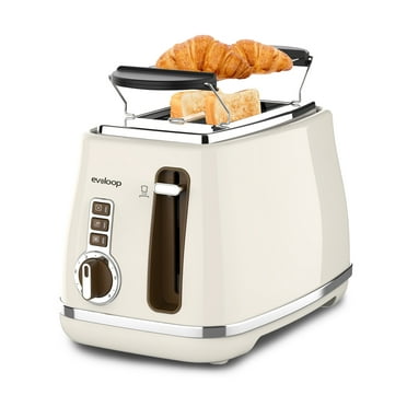 iSiLER 2 Slice Toaster Extra-Wide Slots Yellow Toaster with Defrost and ...