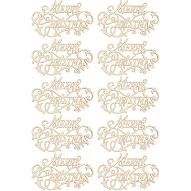 Krafty Supply 1/8" MDF Merry Christmas Wood Words Cutout | Merry ...