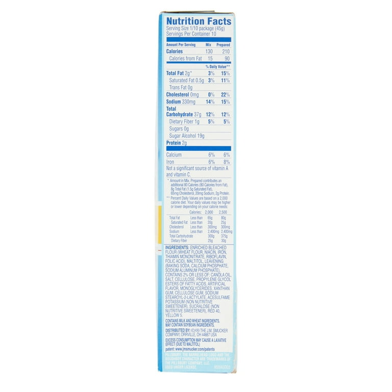 Cake Mix Pillsbury Ingredients Label