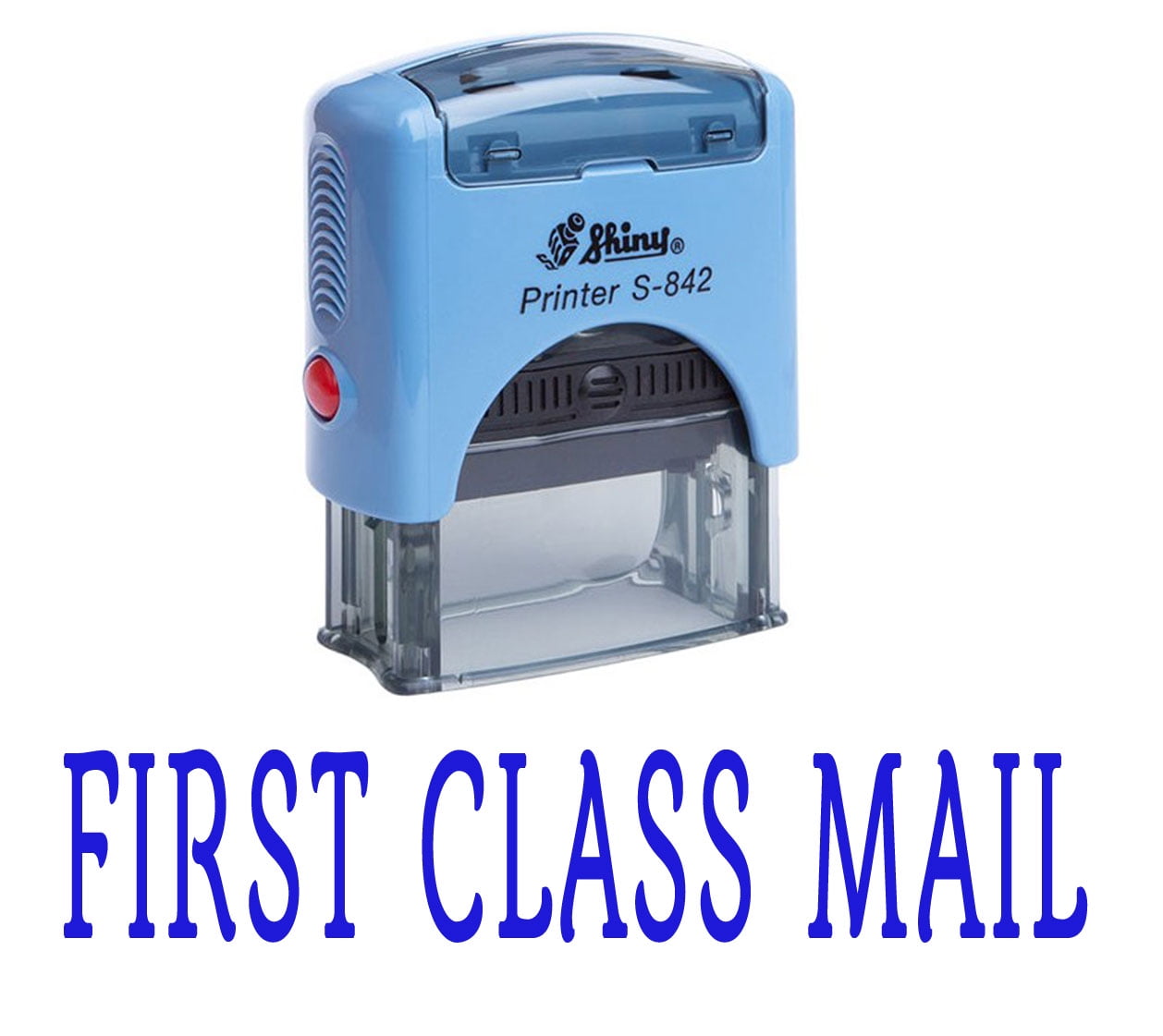 Printtoo FIRST CLASS MAIL Self Inking Rubber Stamp Custom Shiny Office ...