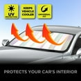 Auto Drive Universal Holographic Glitter Accordion Sunshade 1pack 63X28 ...
