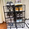 AOHMPT 18 Pack Shoe Boxes Clear Plastic Stackable, XX-Large Shoe ...