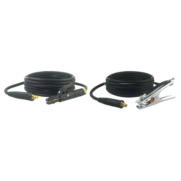 200 Amp Welding Leads Assembly Set - LC40 Connector - #2 AWG cable (15 ...