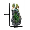 Ebros Emerald Dragon On Crystal Geode Mountain Backflow Incense Burner ...