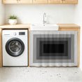 Black Gradient Squares Cabinet Curtains 10" W x 11" L, Softness Layers ...