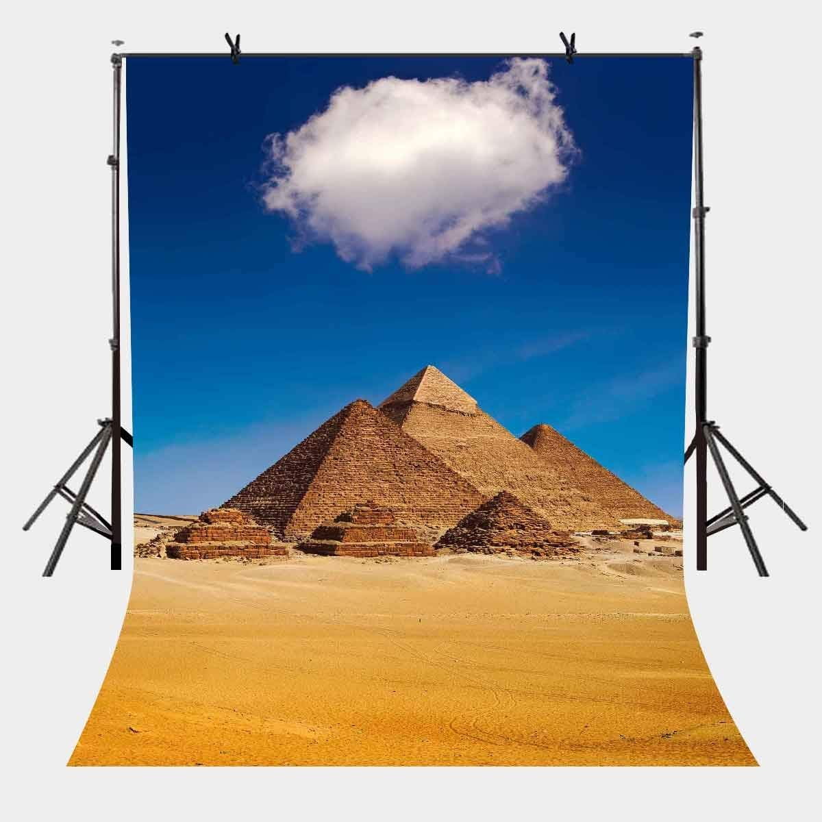 ABPHOTO Polyester 5x7ft Pyramid Backdrop Auspicious Cloud Pyramid ...