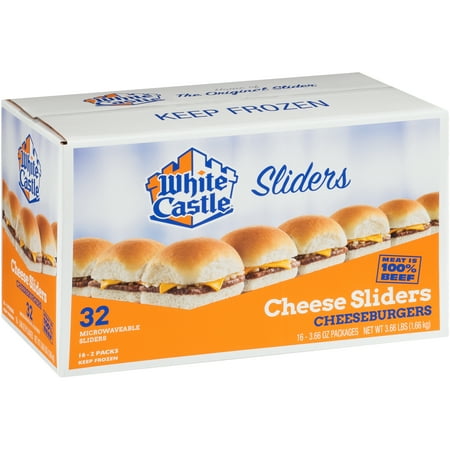 White Castle Cheese Sliders, Frozen Cheeseburger Sliders, 32 Count ...