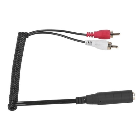 6.35mm Female To 2 Male Coiled Cable, Multipurpose Stable Signal ...
