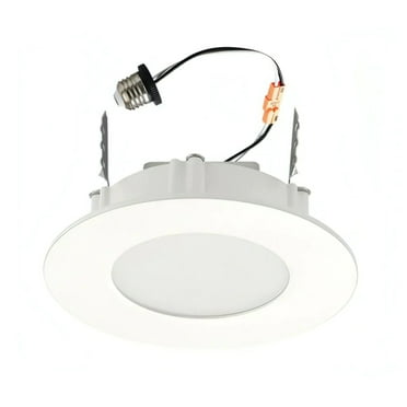 Halo RL4 Series Matte White 4 in. W LED Retrofit Recessed Lighting 11.7 ...