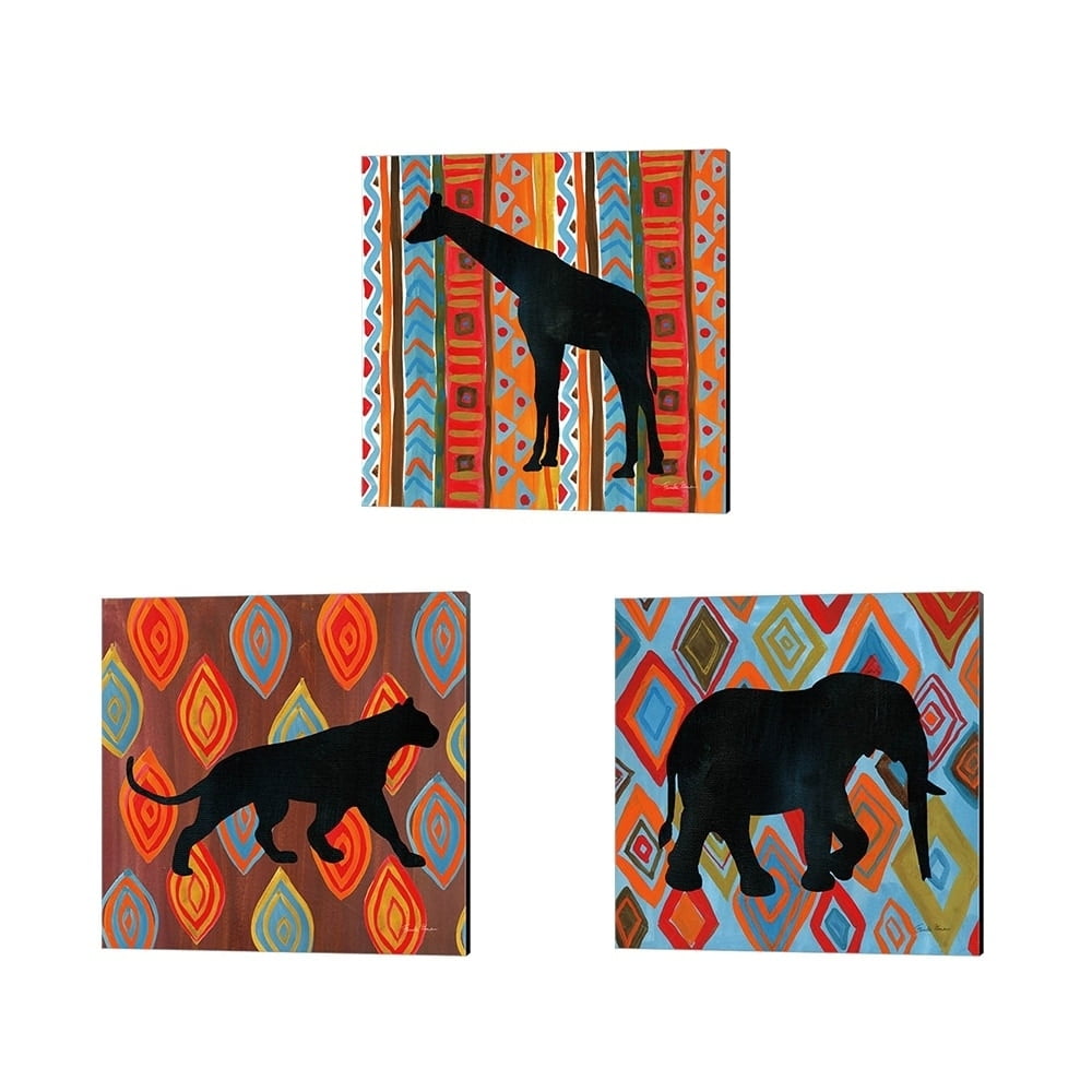 Metaverse Farida Zaman 'African Animal' Canvas Art (Set of 3) - Walmart.com