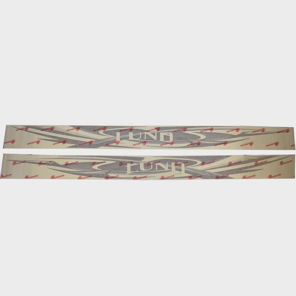 Lund Boat Side Decal 2065007 | 140 x 10 7/8 Inch Black Red (Set of 2 ...