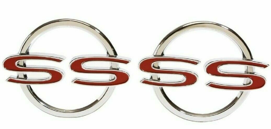 Trim Parts 2360 1964 Chevrolet Impala SS Rear Quarter Panel Emblem Set ...