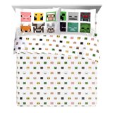 Jay Franco Minecraft Creeper Sheet Set, Full Size, Soft Microfiber, 4 ...
