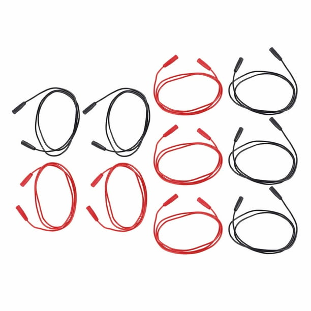 Banana Test , 5 Sets Brass PVC 1000V 15A Bananas Plug Testing Cable For ...