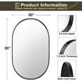 Scifil Black Oval Mirror for Bathroom Vanity 20x30 Inch, Matte Black ...