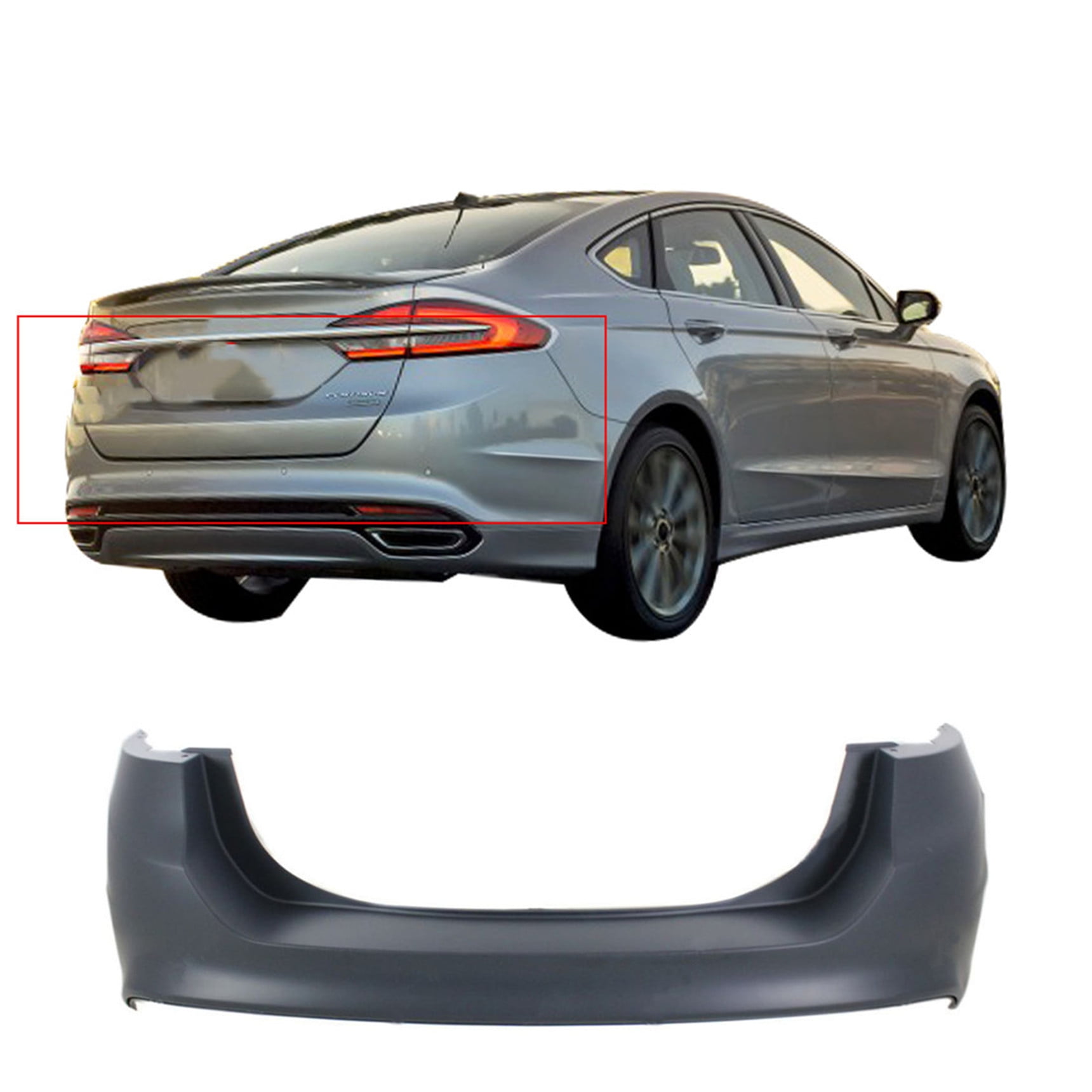 Labwork NEW Primered - Rear Bumper Cover Replacement For 2013-2018 Ford ...