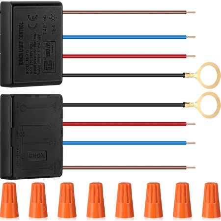 3 Way Touch Dimmer Switch 2 Pieces, Desk Lamp Sensor Dimmer Repair Kit ...